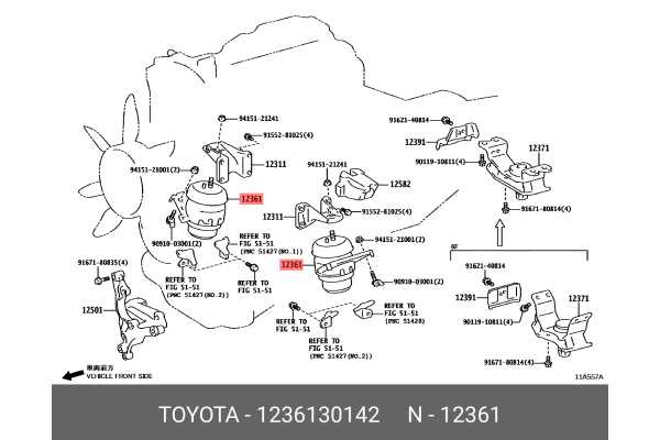 TOYOTA 12361-30142 12361-30050,12361-30120,12361-30141,12361-30142 ...