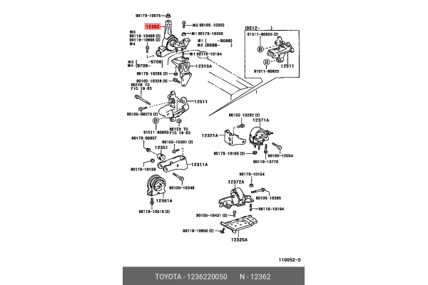 TOYOTA 12362-20050 12362-0H010,12362-28100
