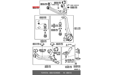 TOYOTA 48610-29085 48610-29015,48610-29085