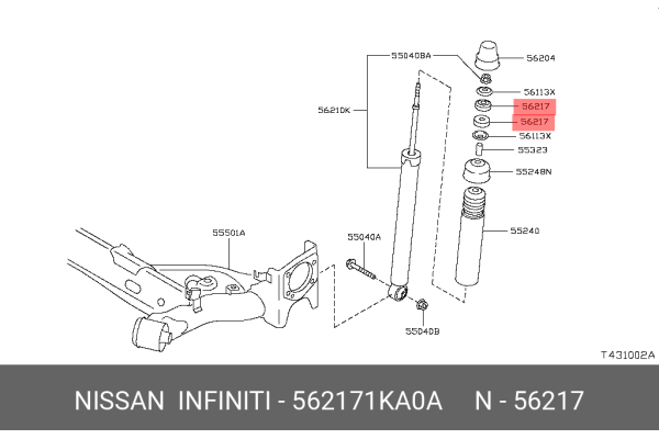 NISSAN 56217-1KA0A 56217-3NL0A