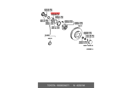 TOYOTA 90080-36071 90369-54001,90369-54002,90080-36071