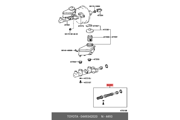 TOYOTA 04493-42020 04493-20260,04493-16040,04493-16110