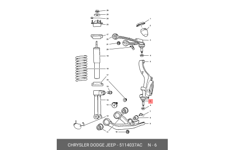 CHRYSLER 5114037AC 5114037AC