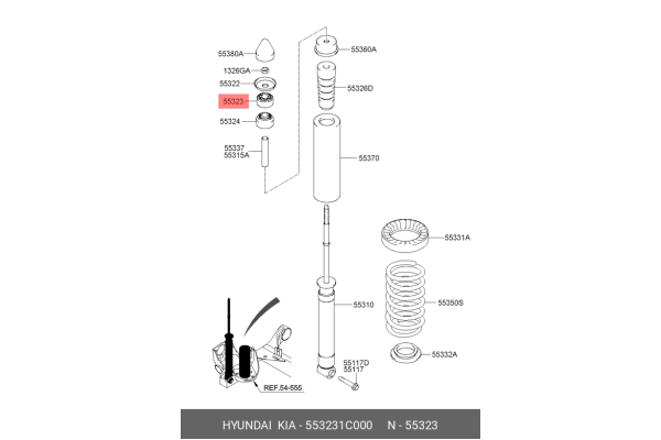 HYUNDAI 55323-1C000 55323-07000,55323-1C000,55323-07000,55323-1C000