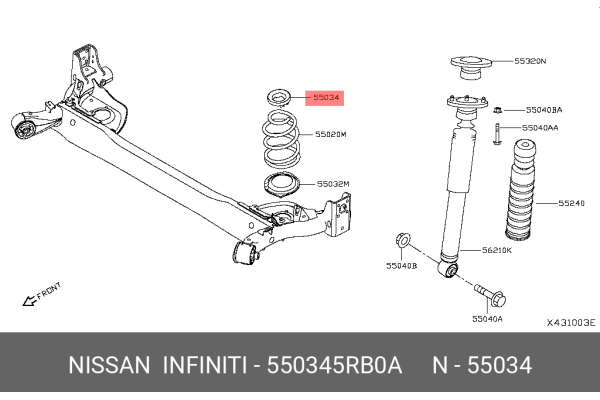 NISSAN 55034-5RB0A 55034-1HJ0B