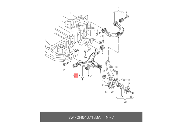 VAG 2H0 407 183 A 7H0 407 183,2H0 407 183 A