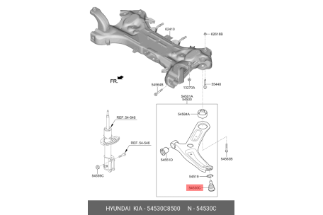 Hyundai / KIA 54530C8500 54503-22A00,54530-0U000,54530-3X000,54530 ...