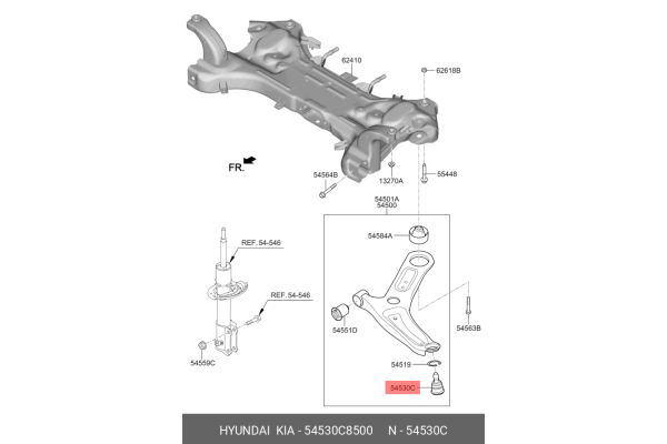 Hyundai / KIA 54530C8500 54503-22A00,54530-0U000,54530-3X000,54530 ...