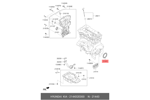 Hyundai / KIA 214432E000 214432E000,214432E100,214432E110