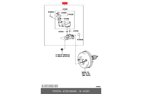 TOYOTA 47201-0D240 47201-0D240