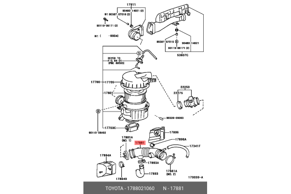 TOYOTA 17880-21060 17880-21010,17880-21050,17880-21060,17880-21061