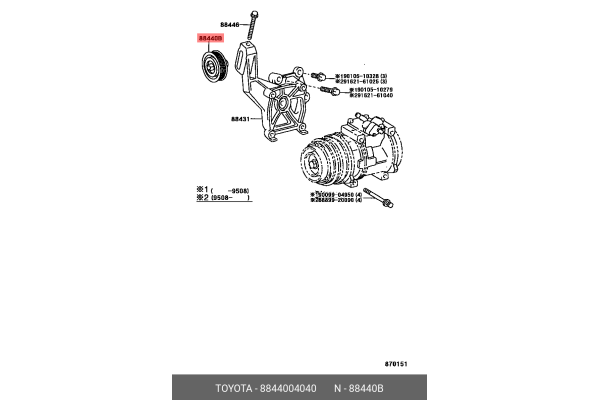 TOYOTA 8844004040 8844004040