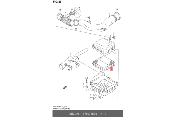 SUZUKI 13780-77E00 1A50-13-Z40,13780-77E10,13780-77E00,91174457