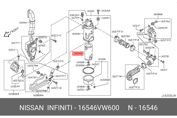 NISSAN 16546-VW600 16546-VW600