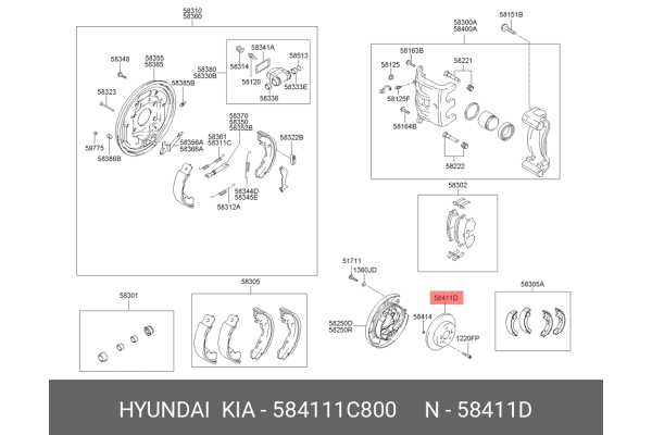 KIA 58411-1C800 58411-1C800