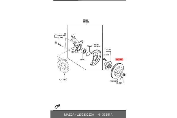 MAZDA L232-33-25XA TD133325X