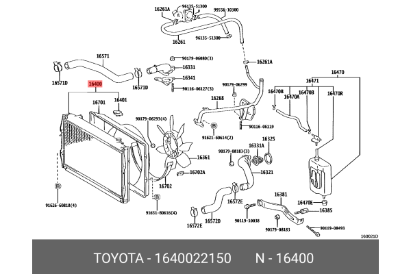 TOYOTA 1640022150 1640022150