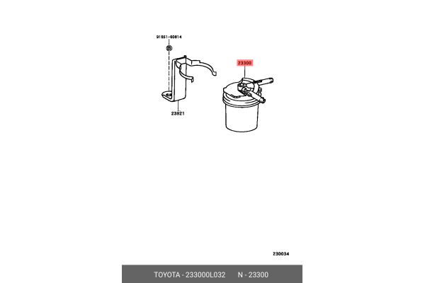 TOYOTA 23300-0L032 23300-0L030,23300-0L032