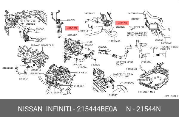 NISSAN 215444BE0A 215444BE0A