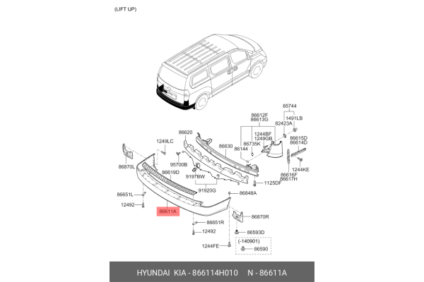 Hyundai / KIA 866114H010 866114H010