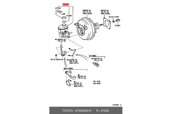 TOYOTA 47028-52010 47028-52010