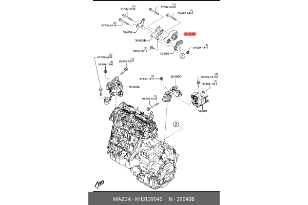 MAZDA KH31-39-040 KF60-39-04Y,KR11-39-040,KF59-39-040,KF60-39-04YA