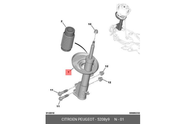 Peugeot / Citroen 5208.Y9 5208.Y7,5208.Y9