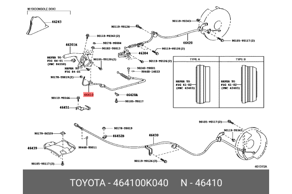 TOYOTA 46410-0K040 46410-0K040,46410-0K041