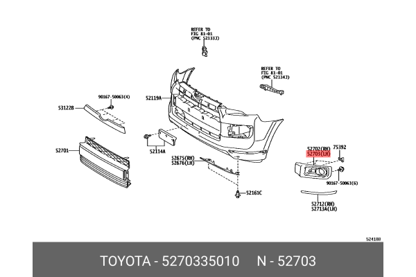 TOYOTA 5270335010 5270335010