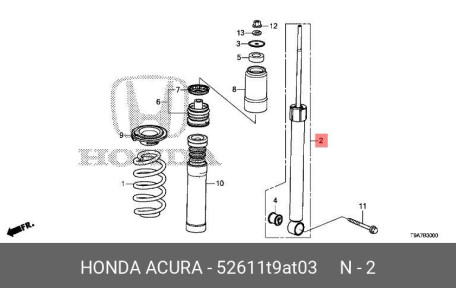 HONDA 52611-T9A-T03 52611-T9A-T03