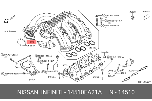 NISSAN 14510EA21A 14510EA21A