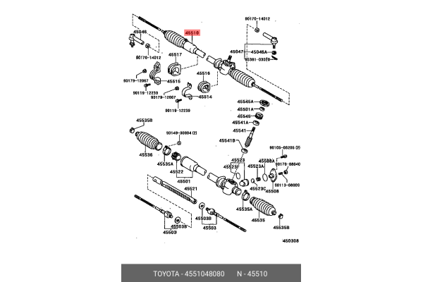 TOYOTA 45510-48080 45510-48080