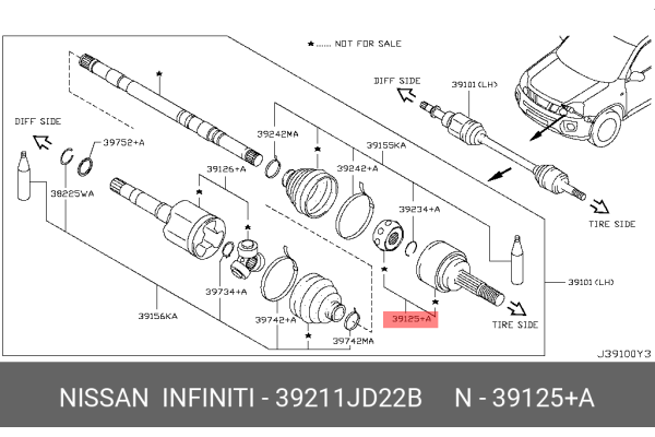 NISSAN 39211-JD22B C9211-JA00A,39211-JA00A,39100-JG34C_JCO