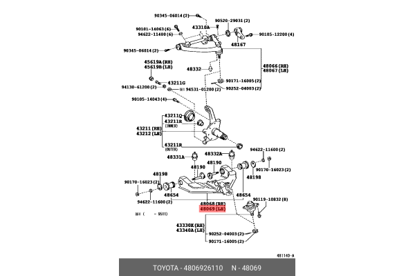 TOYOTA 48069-26110 48069-26110