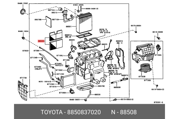TOYOTA 88508-37020 88508-37020