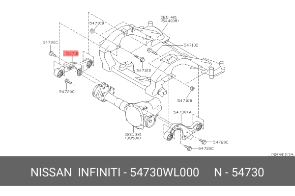 NISSAN 54730-WL000 54730-WL000