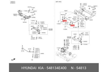 Hyundai / KIA 54813 4E400 54813-4E400,54813-4E400