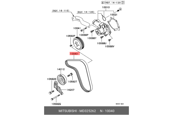 MITSUBISHI MD325262 11287833266,EBC11306,MD325262,11281736759,11281736988