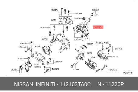 NISSAN 112103TA0C 11210-3TA0B,112103TA0C