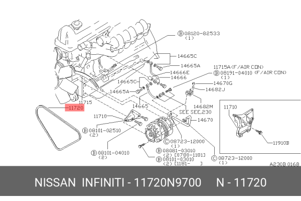 NISSAN 11720N9700 11720-0F300,56992PH4A52