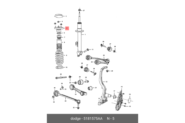 CHRYSLER 5181575AA 5181575AA