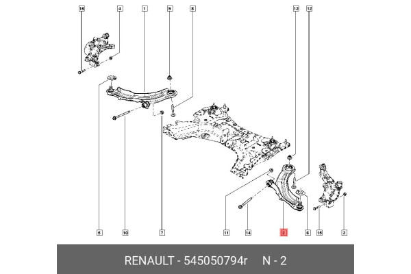 RENAULT 545050794R 545052354R,54 50 503 99R,545050794R
