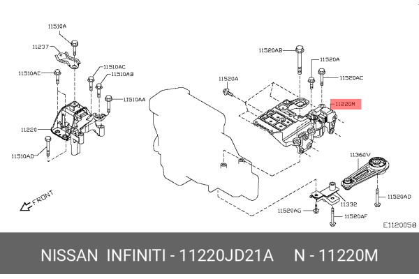 NISSAN 11220-JD21A 11220-JD200,11220-JD21A