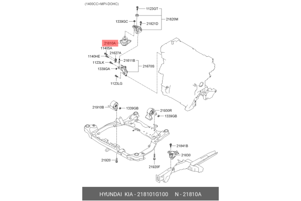 Hyundai / KIA 218101G100 218101G100