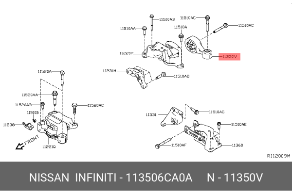 NISSAN 11350-6CA0A 11350-6CA0A