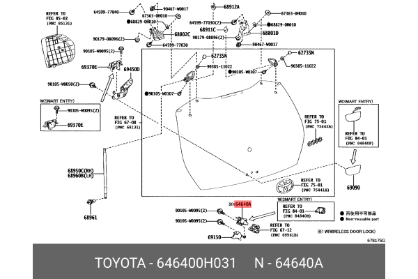 TOYOTA 646400H031 646400H031