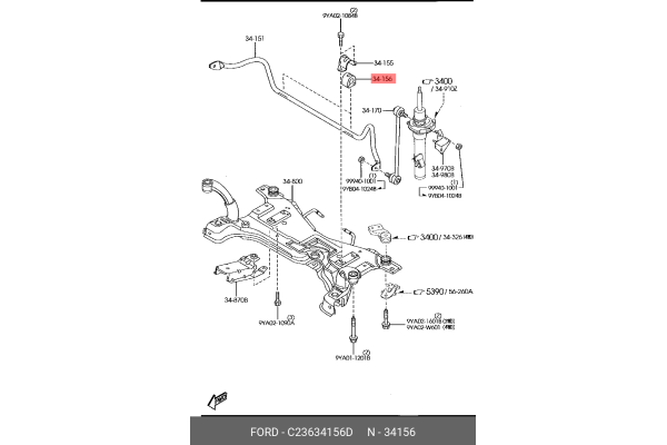 MAZDA C236-34-156D B03E-34-156,C236-34-156B,C236-34-156D