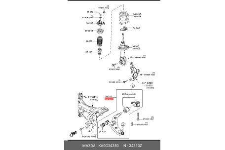 MAZDA KA0G-34-350 KD35-34-350H,GHP9-34-350A