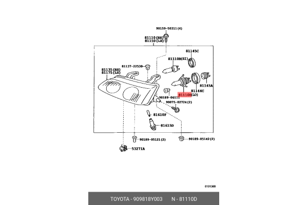 TOYOTA 909818Y003 909818Y003