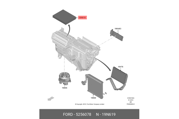 FORD 5 256 078 DG9H-18D483-AA,5 256 078